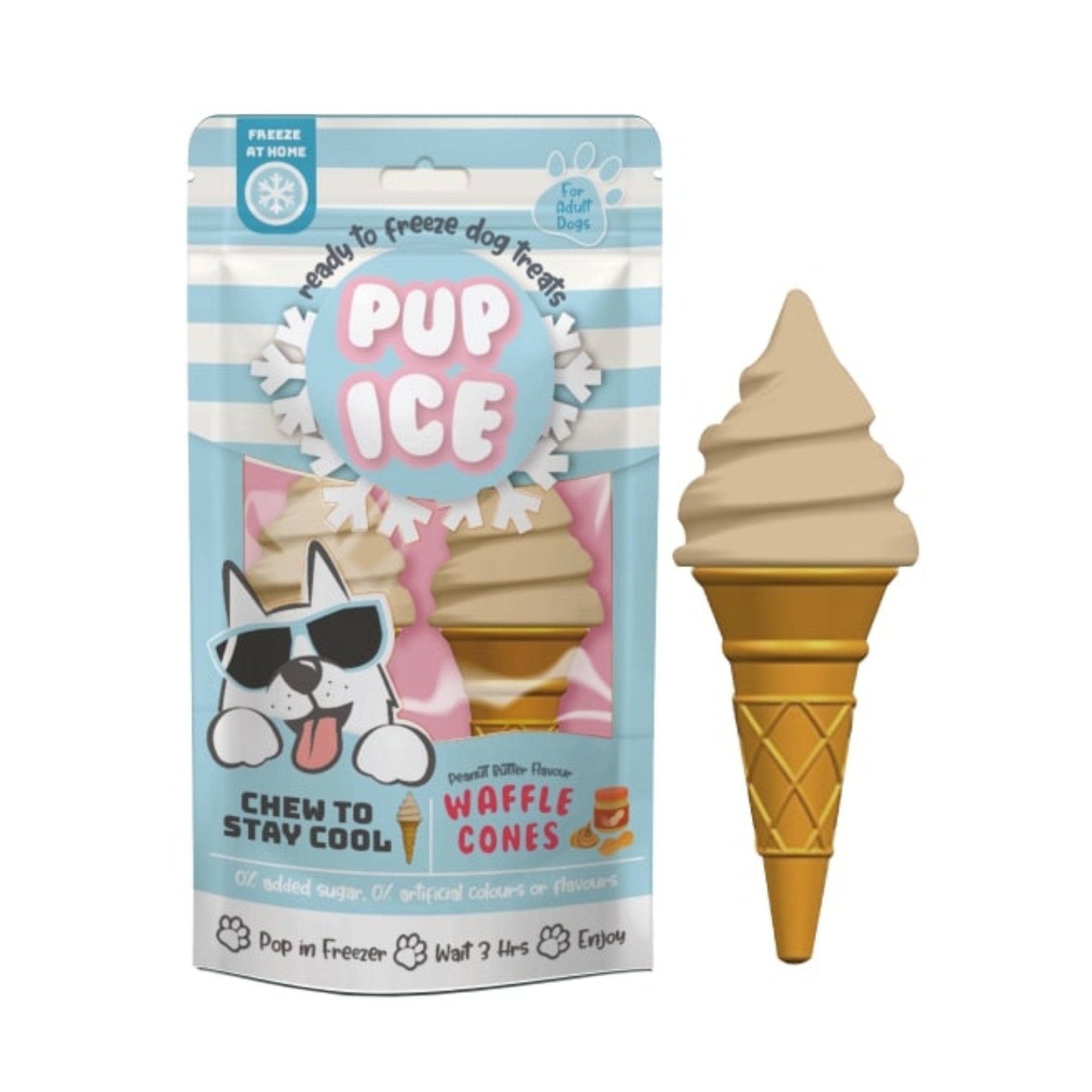 Pup Ice Waffle Cone Vanilla/Peanut Butter 2 Pk – Fur Babies Plus