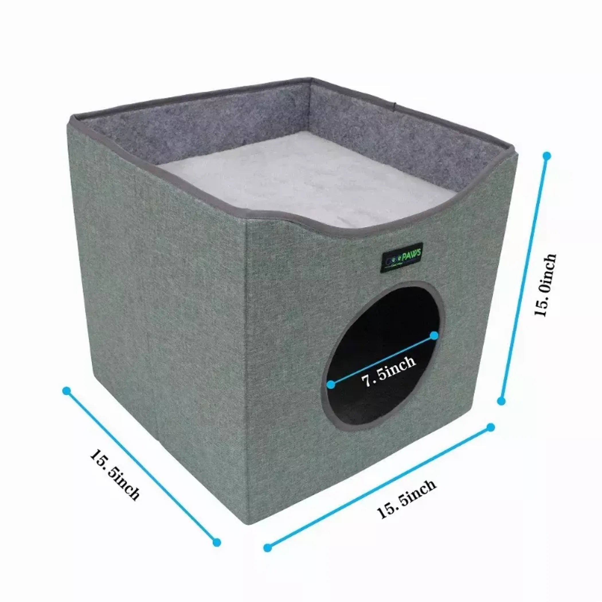 JESPET Foldable Cat Condo, Cat Cube House & Sleepping Bed with Lying S ...