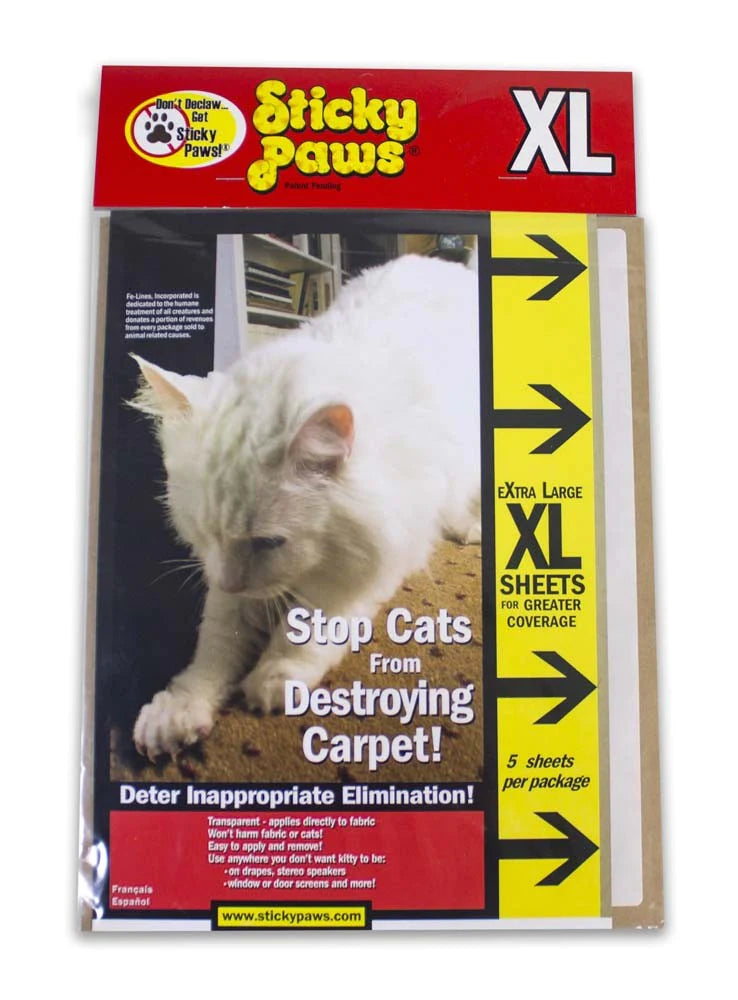 Pioneer Pet Sticky Paws XL Sheets - 5 pk, XL – Fur Babies Plus